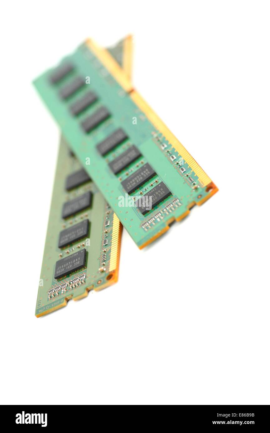 Computer memory isolated on white Stock Photo - Alamy