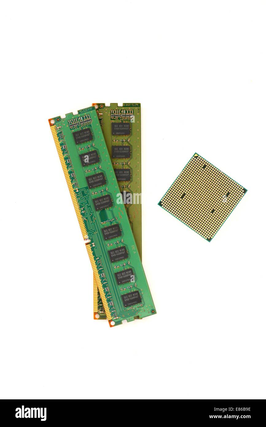 Computer memory isolated on white Stock Photo - Alamy