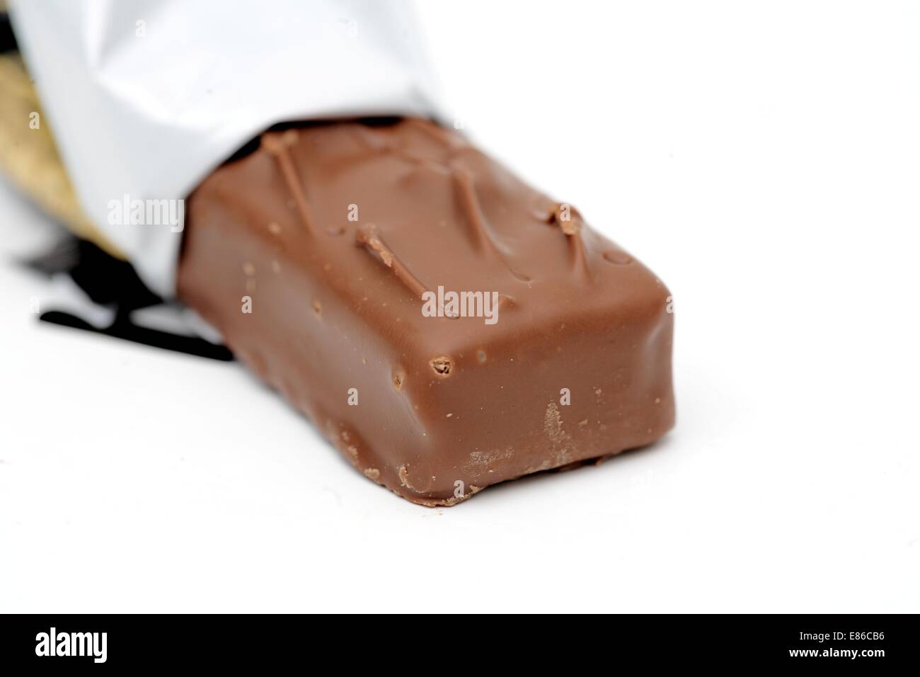Chocolate bar isolated on the white background Stock Photo - Alamy