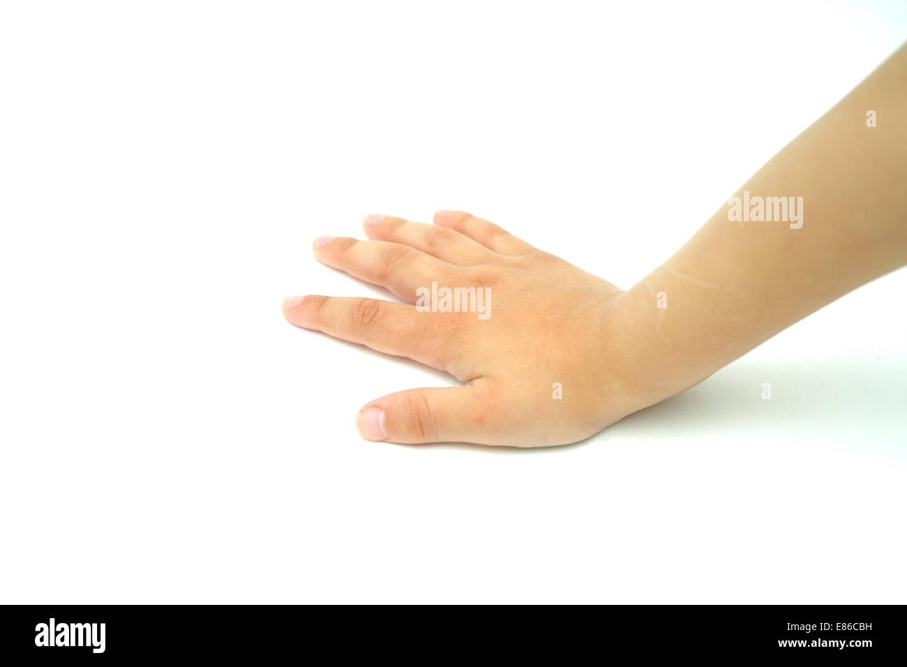 Children's hand isolated on white background Stock Photo - Alamy