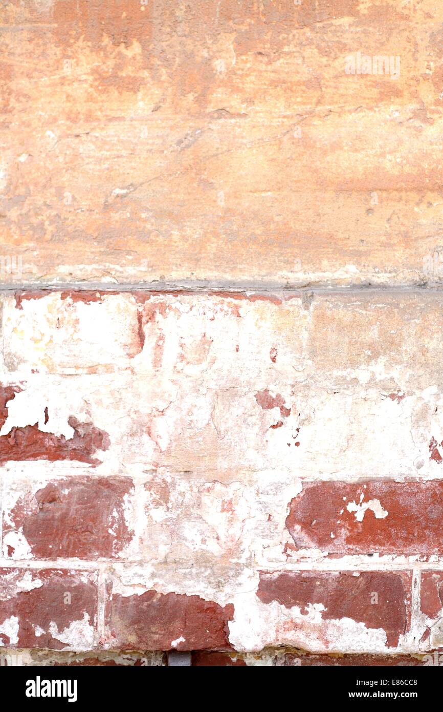 Old dilapidated brick wall of red brick Stock Photo - Alamy