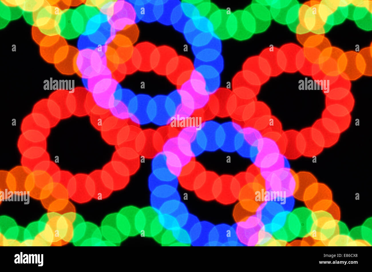 Blurry light dots and colorful circles abstract background Stock Photo ...