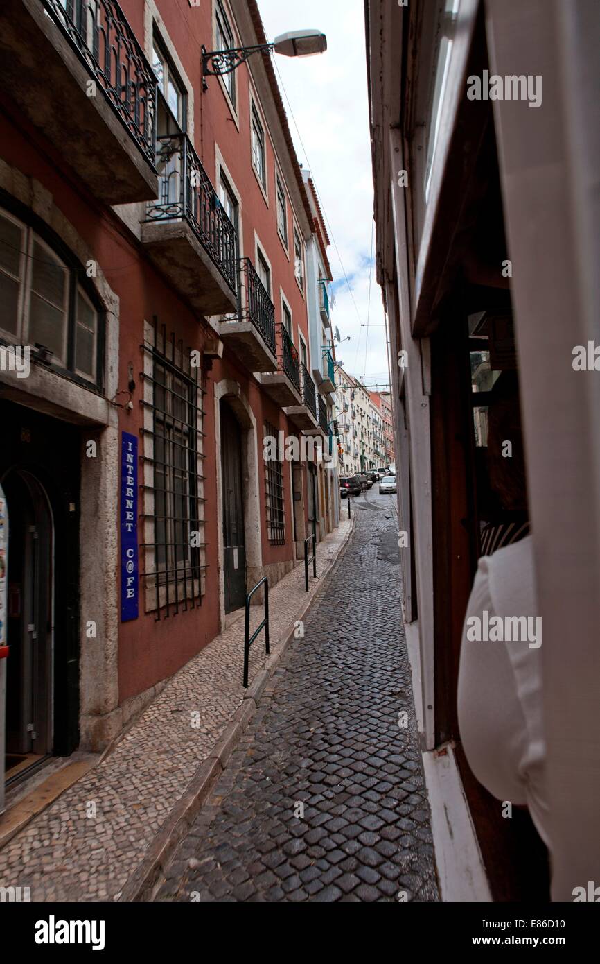 Streets of a town in Portugal Stock Photo - Alamy