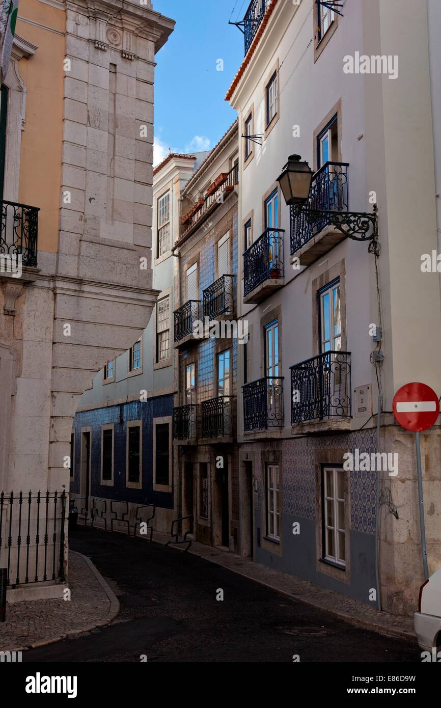 Streets of a town in Portugal Stock Photo - Alamy