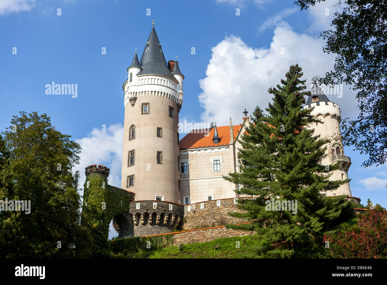 Zleby Castle Czech Republic one of the smaller Czech castles Stock ...