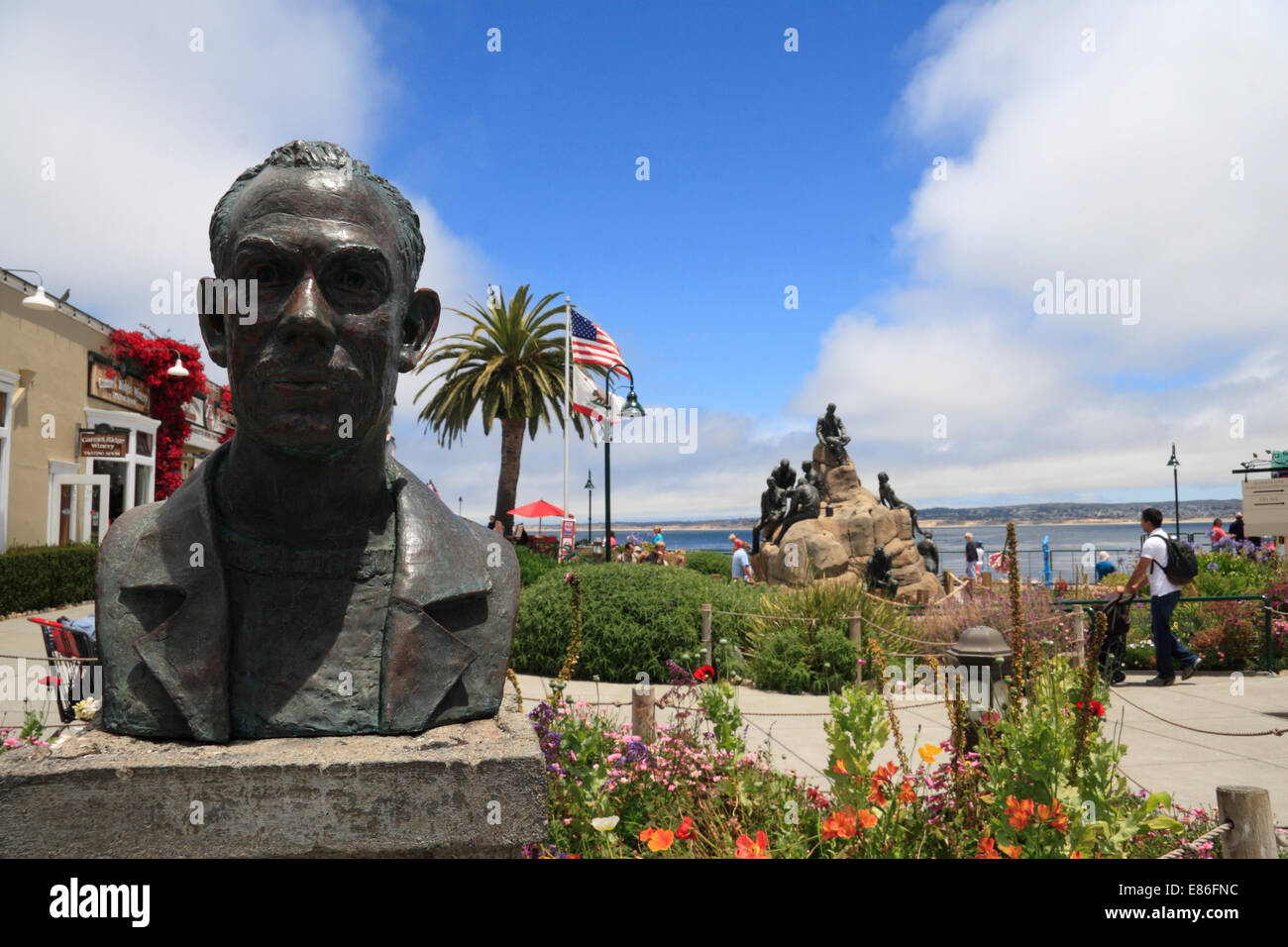 Monterey, Cannery Row, John Steinbeck Monument, California, USA Stock ...