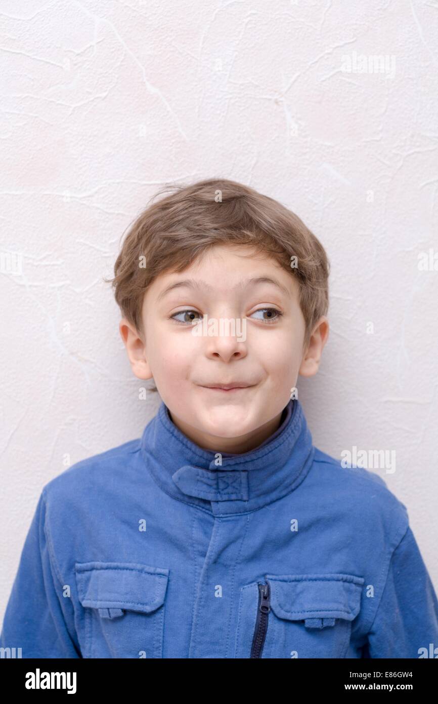 little boy making faces Stock Photo - Alamy