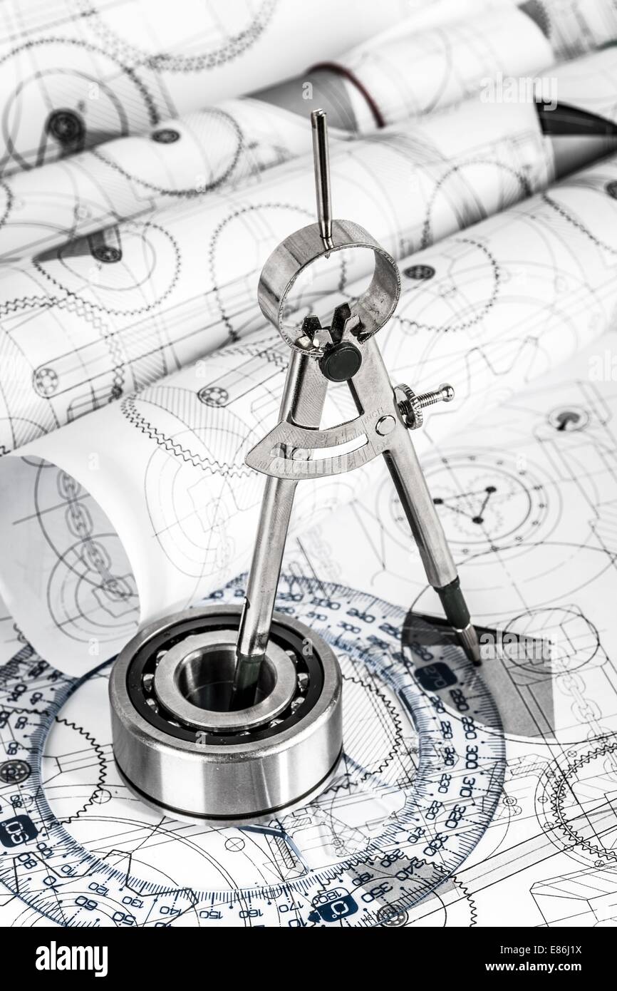 Technical details compass hi-res stock photography and images - Alamy