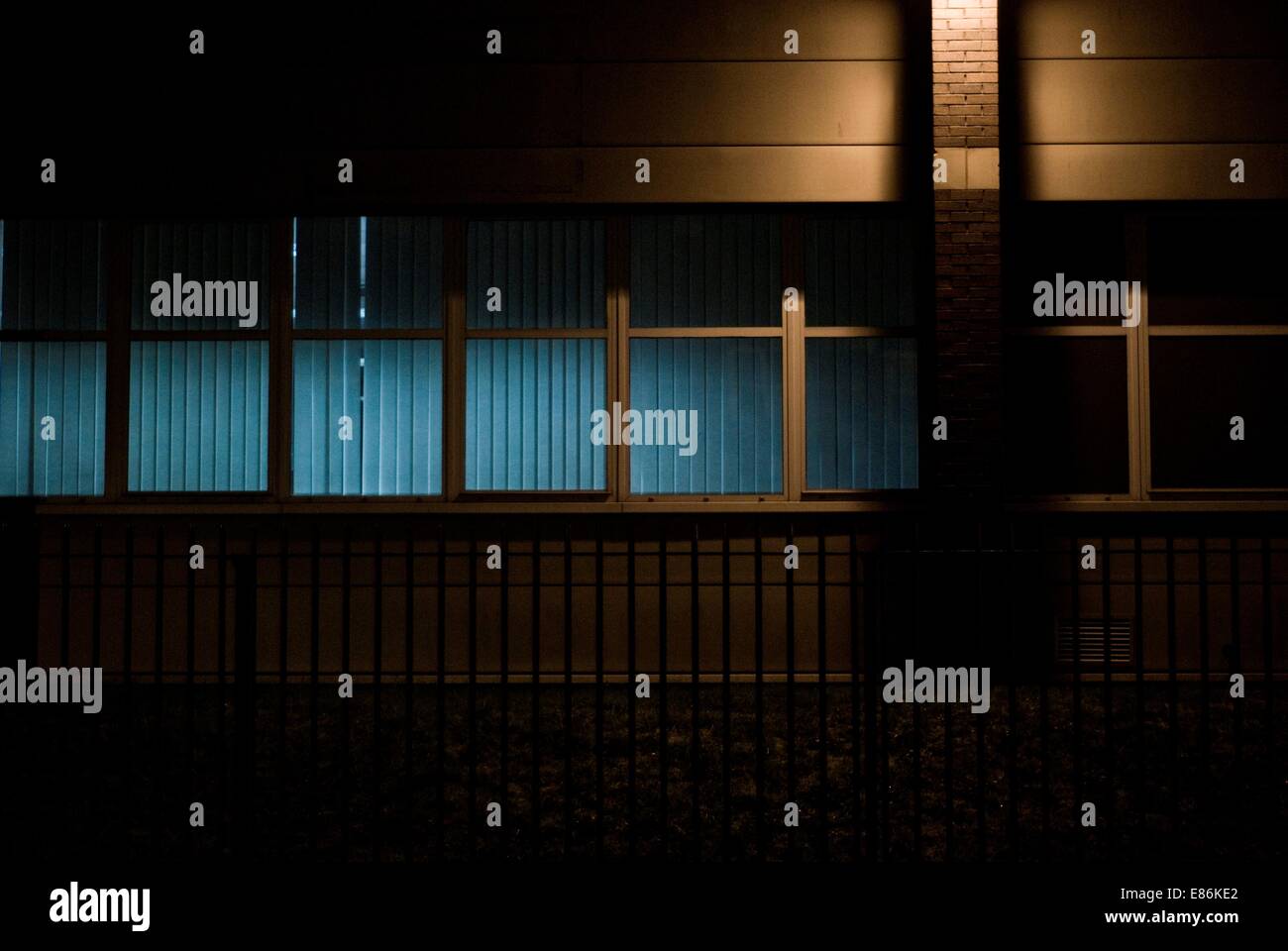 Office windows at night Stock Photo - Alamy