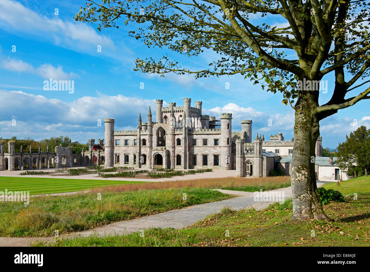 The ruins of Lowther Hall, near Penrith, Cumbria, England UK Stock ...