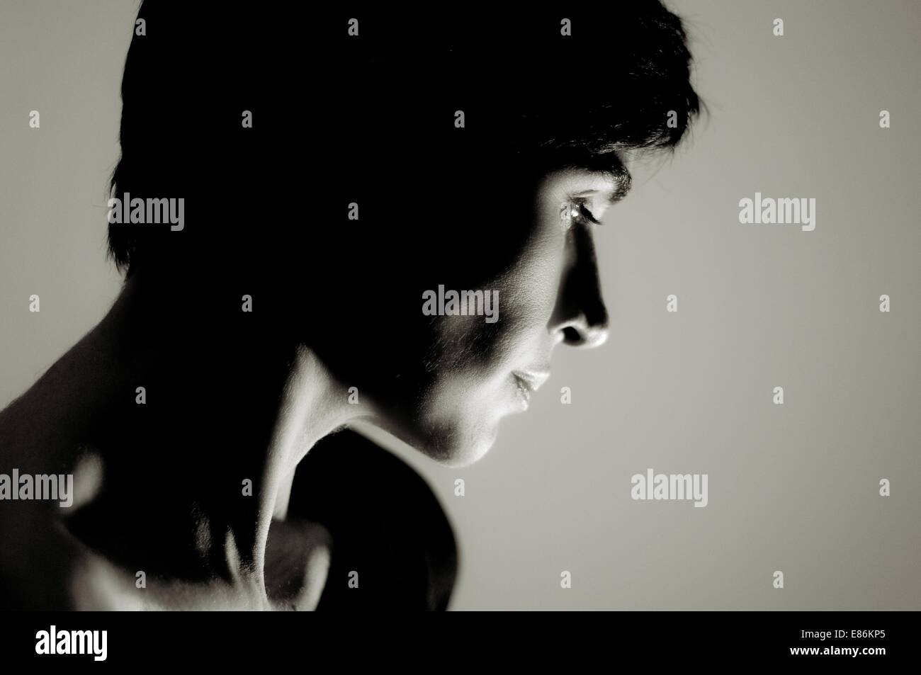 Black and white portrait Stock Photo - Alamy