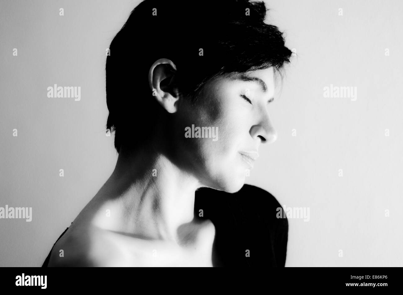 Black and white portrait Stock Photo - Alamy