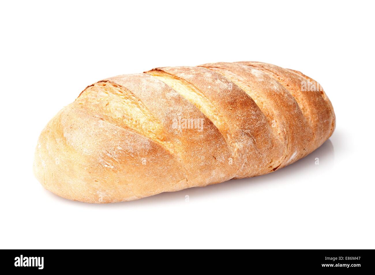 single french loaf bread isolated on white background Stock Photo - Alamy
