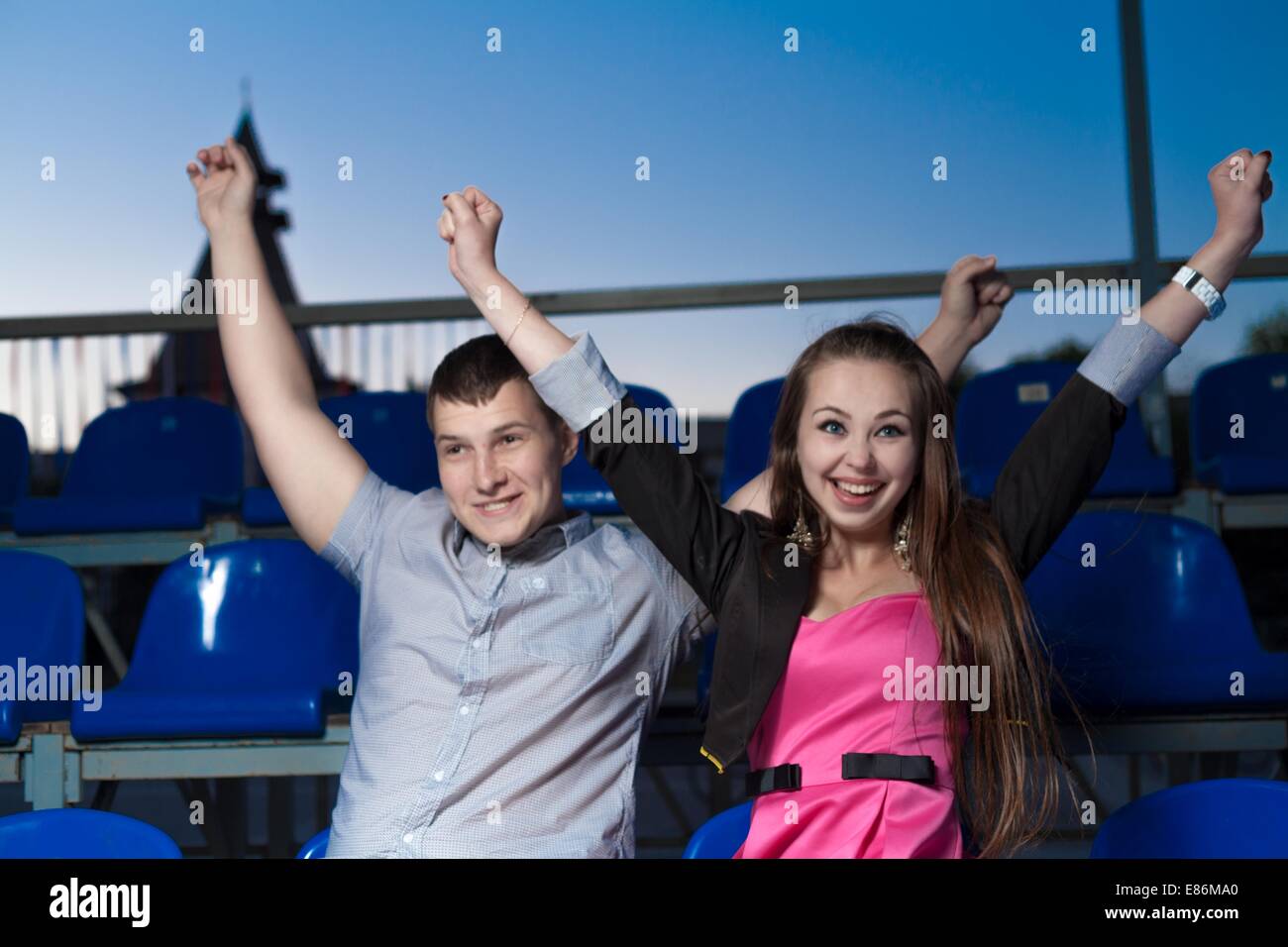 Fans Sport Team Watching Stock Photo - Alamy