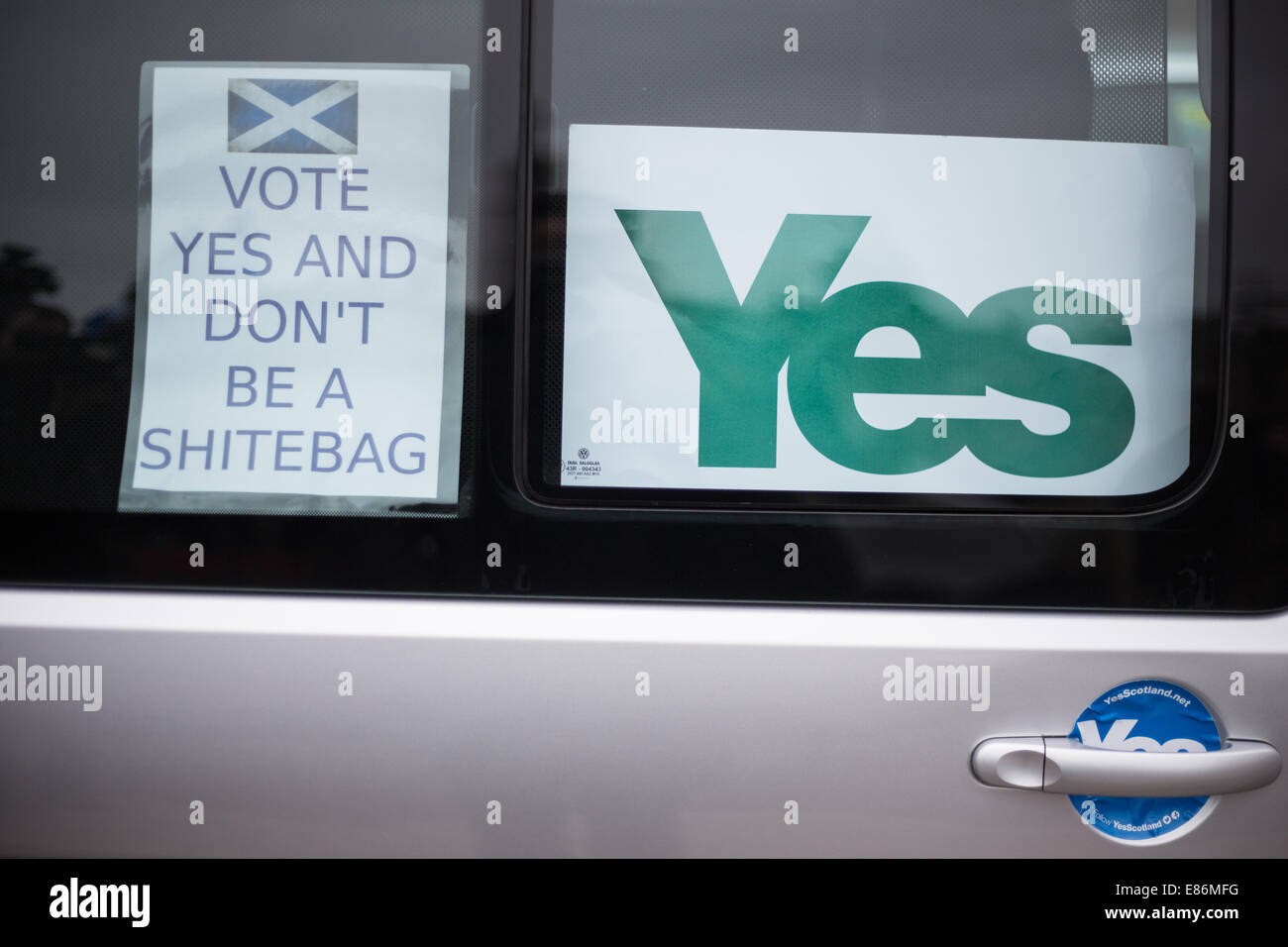 Pro-Scottish Independence Yes supporters in George Square in the week of the Scottish ...