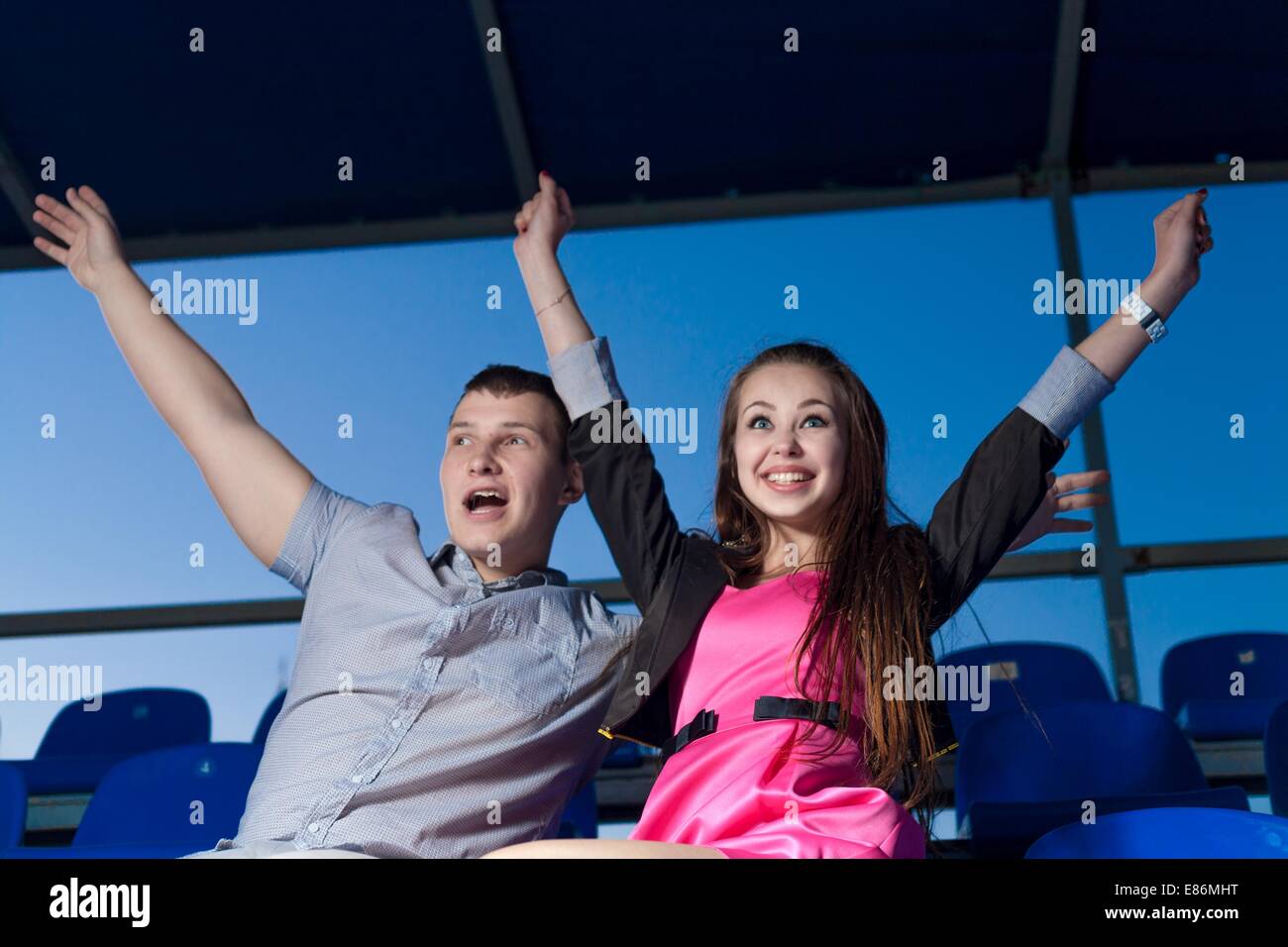 Fans Sport Team Watching Stock Photo - Alamy