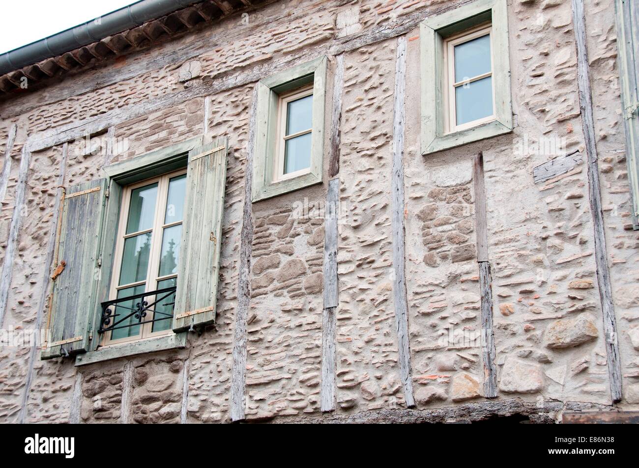 The side of an old building Stock Photo - Alamy