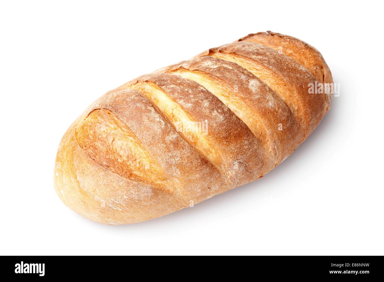 single french loaf bread isolated on white background Stock Photo - Alamy