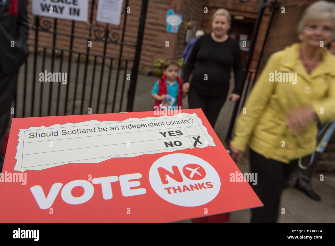Scenes outside the polling stations on the day of the Scottish ...