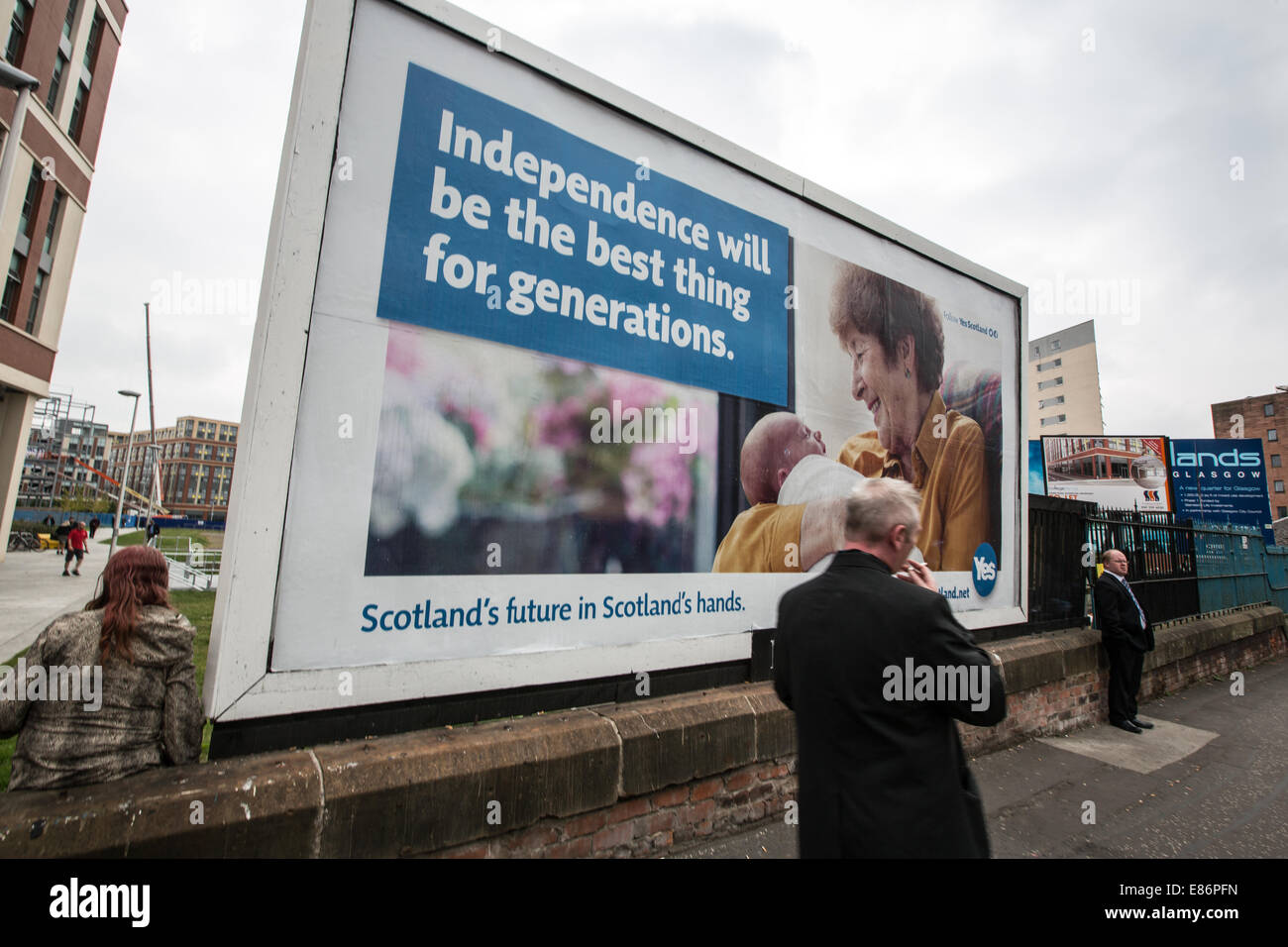 Pro-independence 'Yes Scotland' billboard, day of the Scottish ...