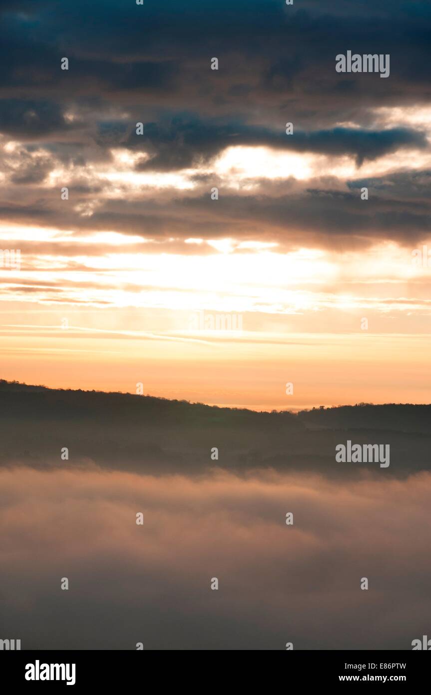 A cloudy sunset landscape Stock Photo - Alamy