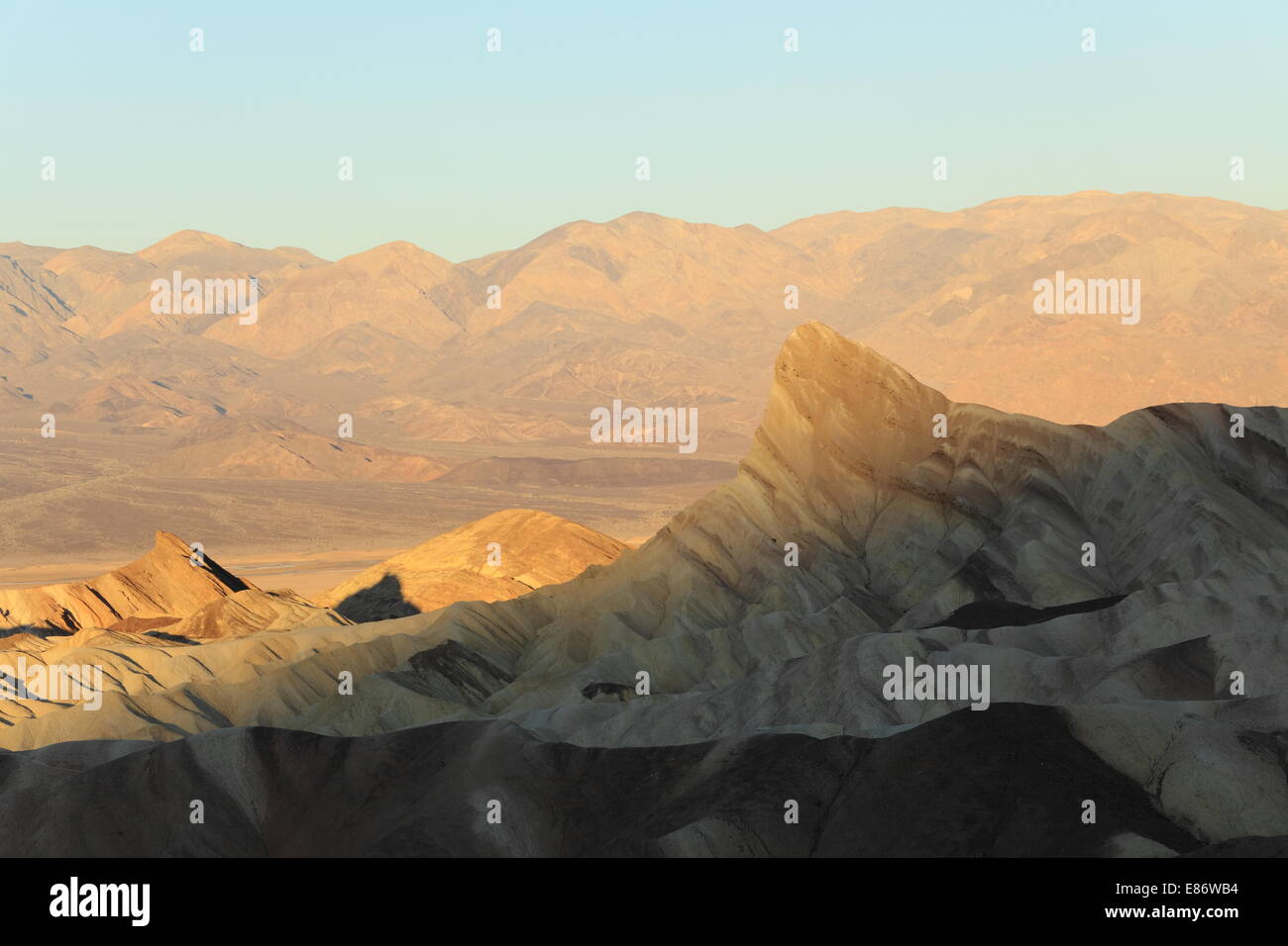 Manly Beacon at Sunrise from Zabriskie Point - California - USA Death ...