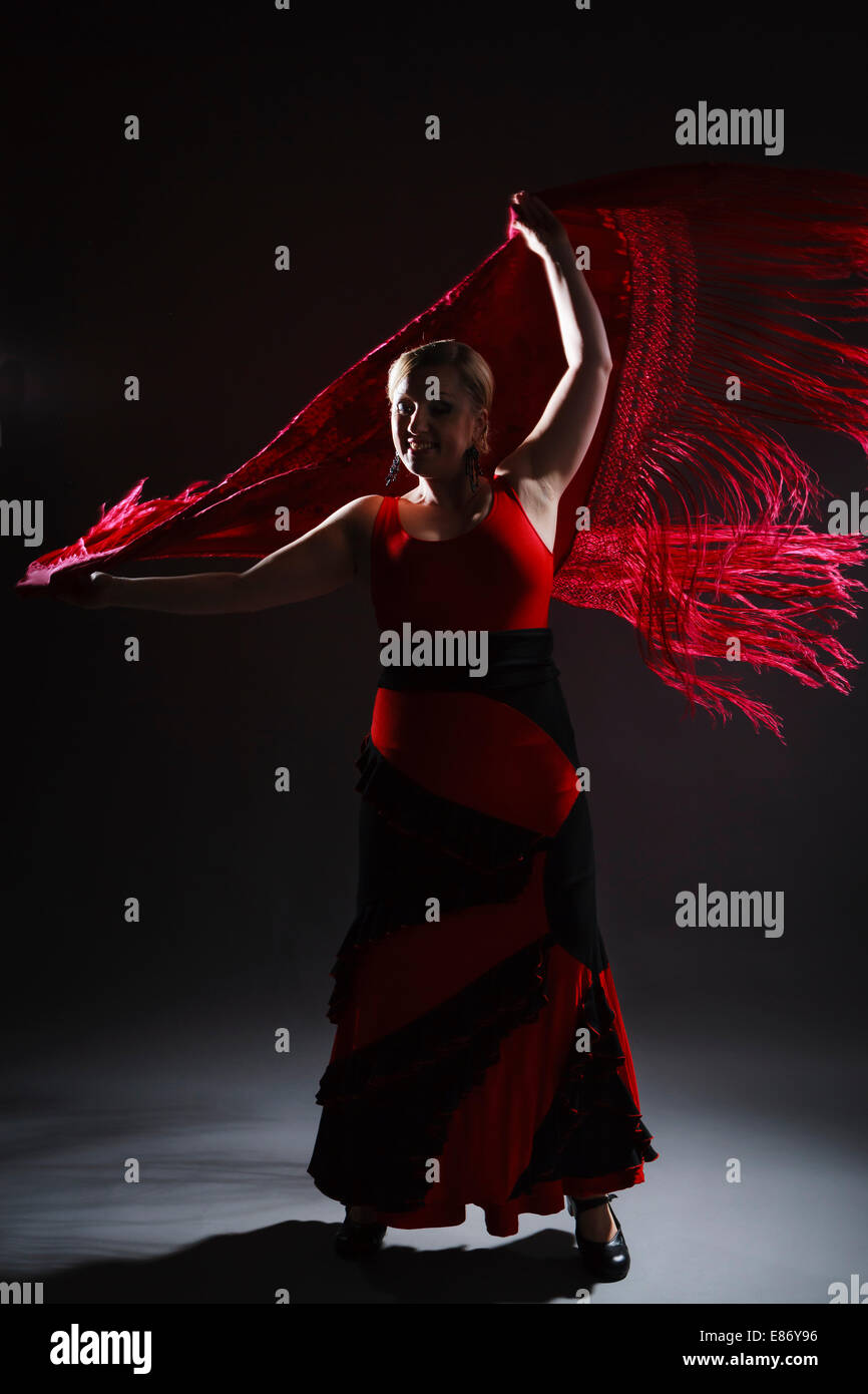 Blonde woman flamenco dancing hi-res stock photography and images - Alamy