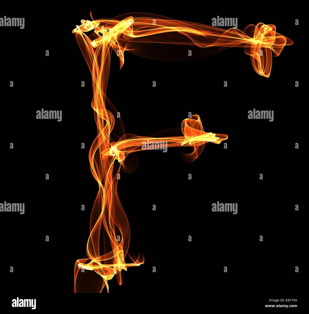 F Letter In Fire