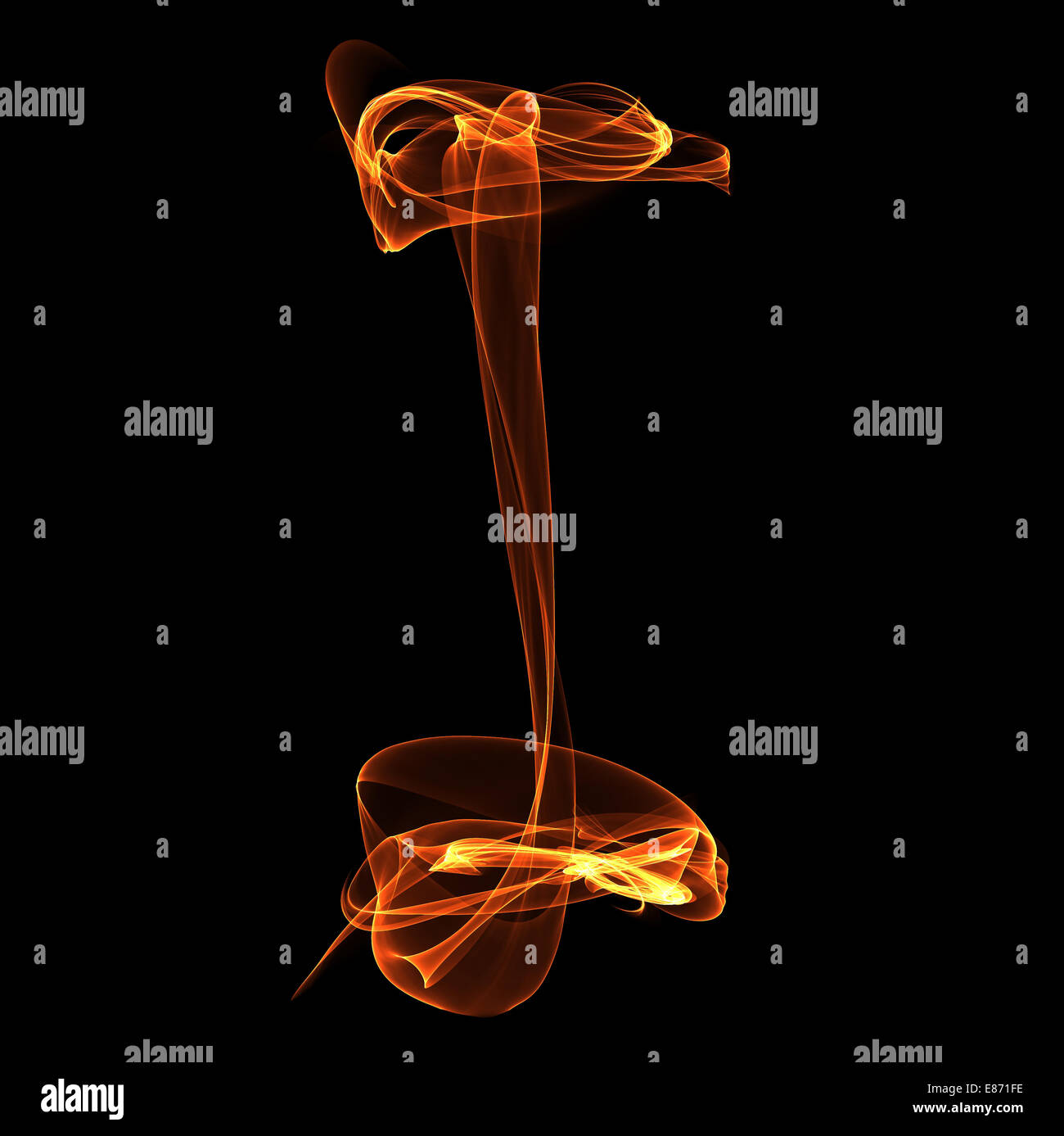 I letter in fire illustration Stock Photo - Alamy