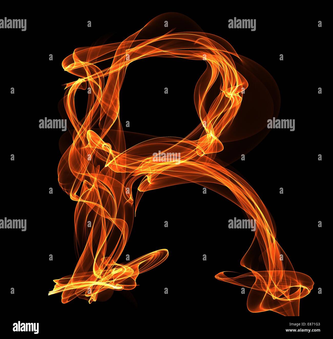 R Letter In Fire