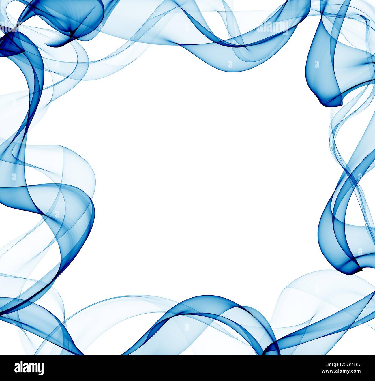square blue frame smoke abstract Stock Photo - Alamy