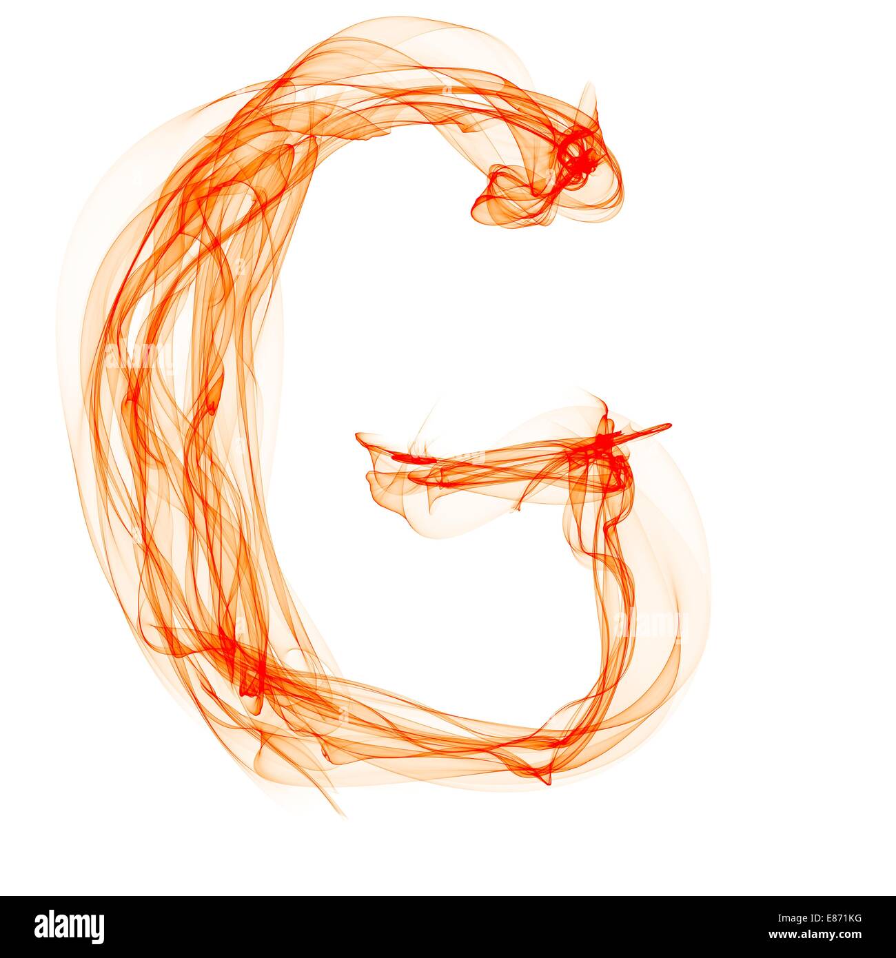 g letter made of fire Stock Photo - Alamy