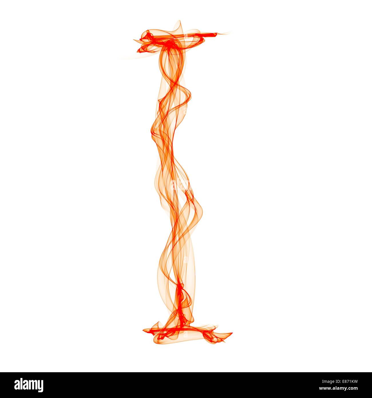 i letter made of fire Stock Photo - Alamy