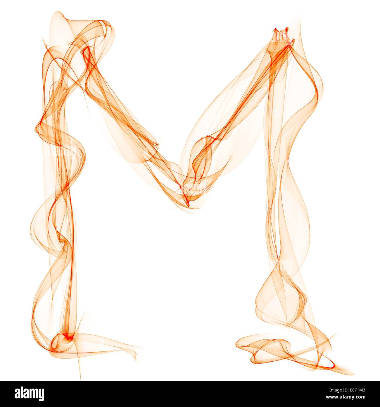 m letter made of fire Stock Photo - Alamy