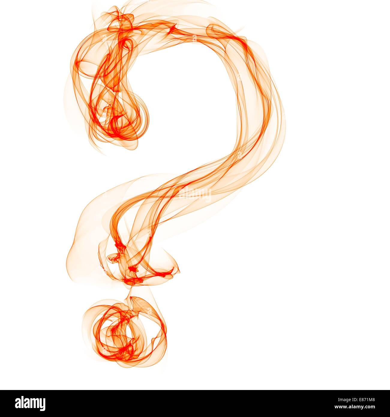 question sign letter made of fire Stock Photo - Alamy