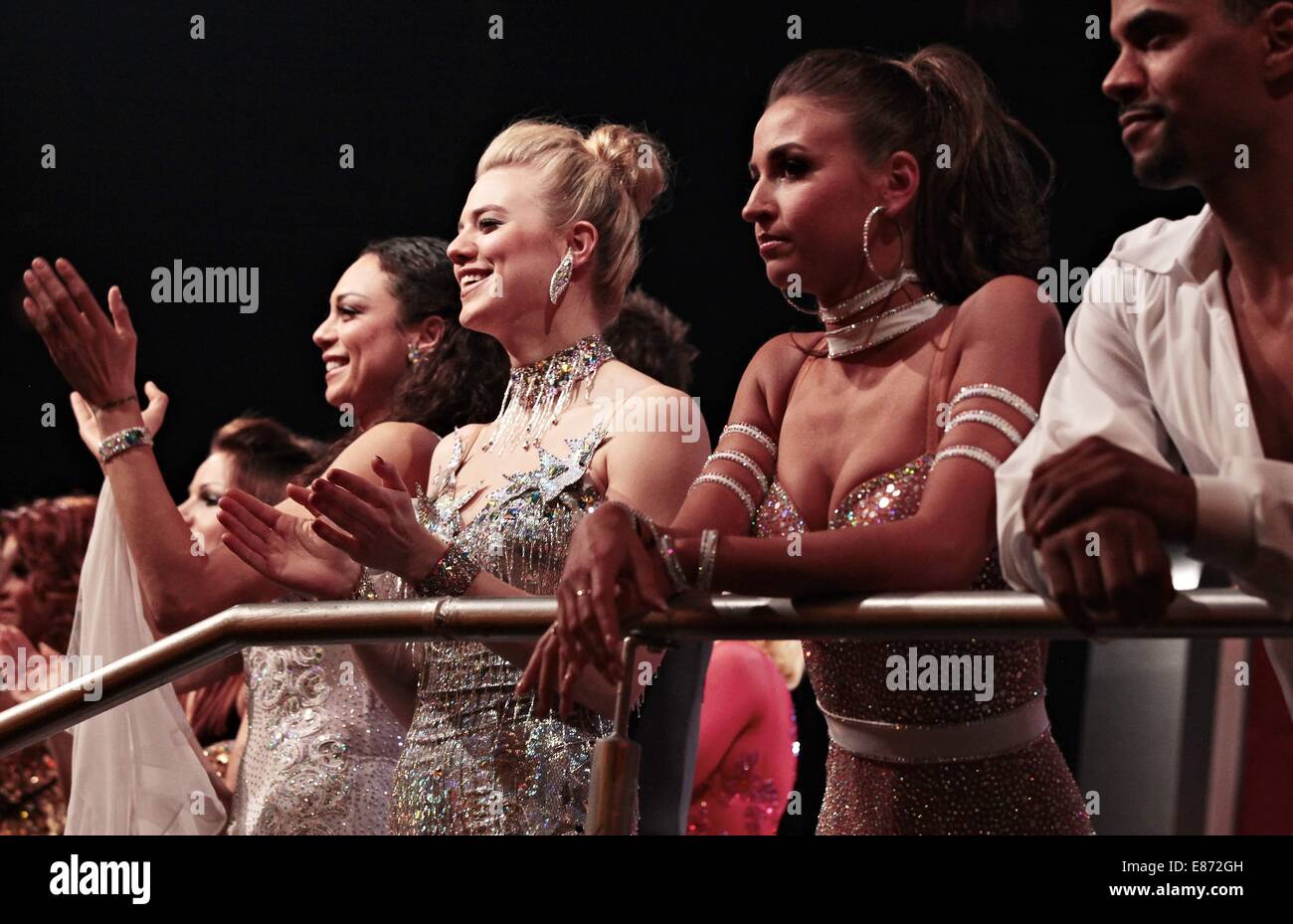 Celebrities performing on stage during the first liveshow of Let’s ...