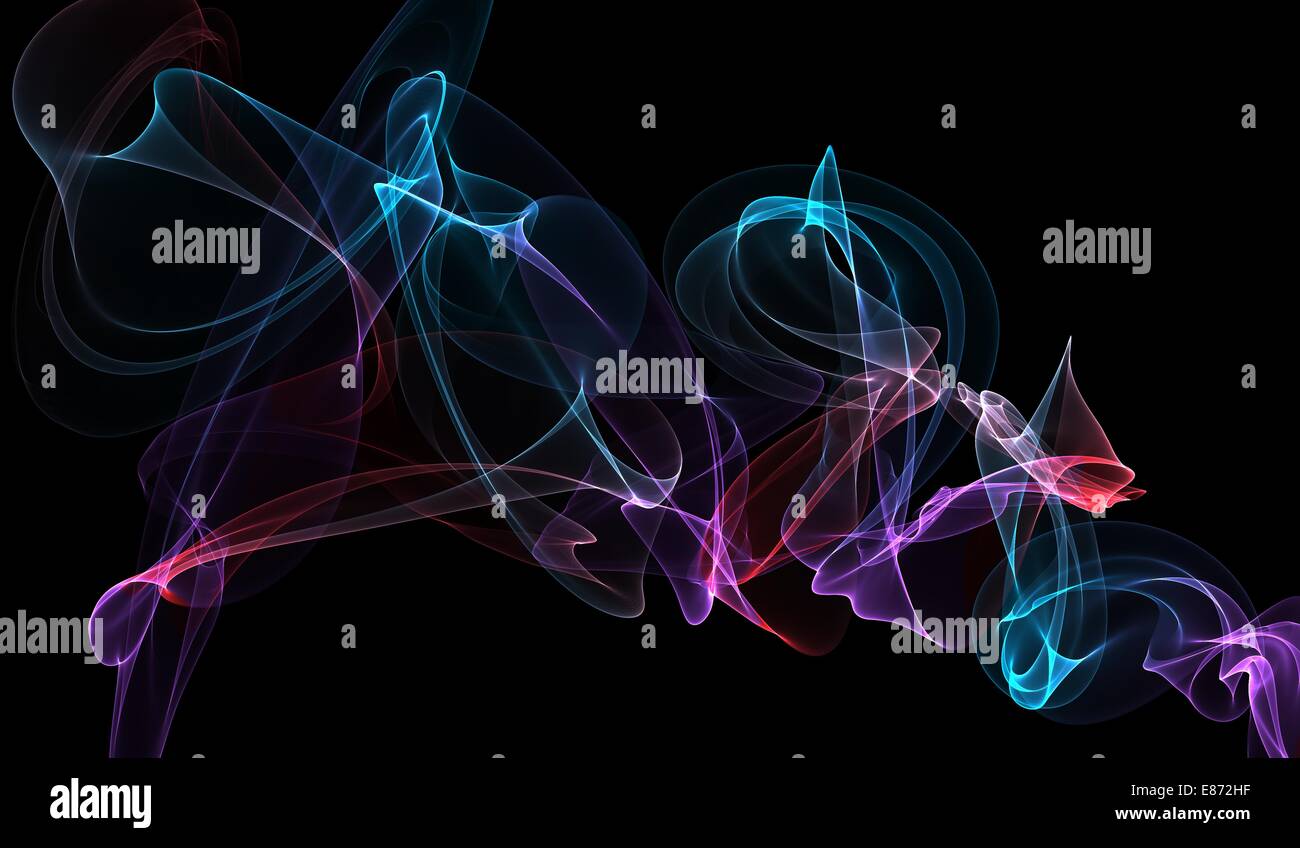 Fractal smoke on black wallpaper Stock Photo - Alamy