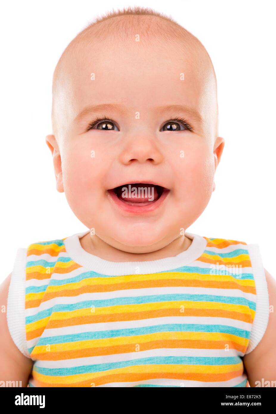 Happy Little Baby isolated on white background Stock Photo - Alamy