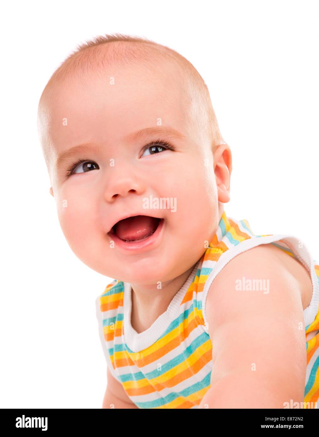 Happy Little Baby isolated on white background Stock Photo - Alamy