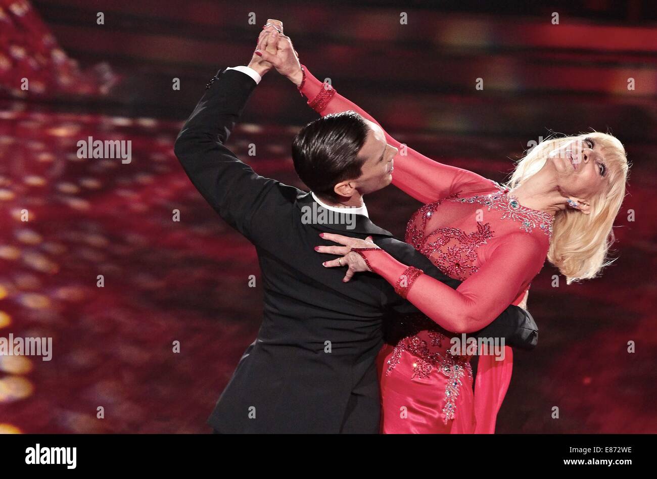 Celebrities performing on stage during the first liveshow of Let’s ...