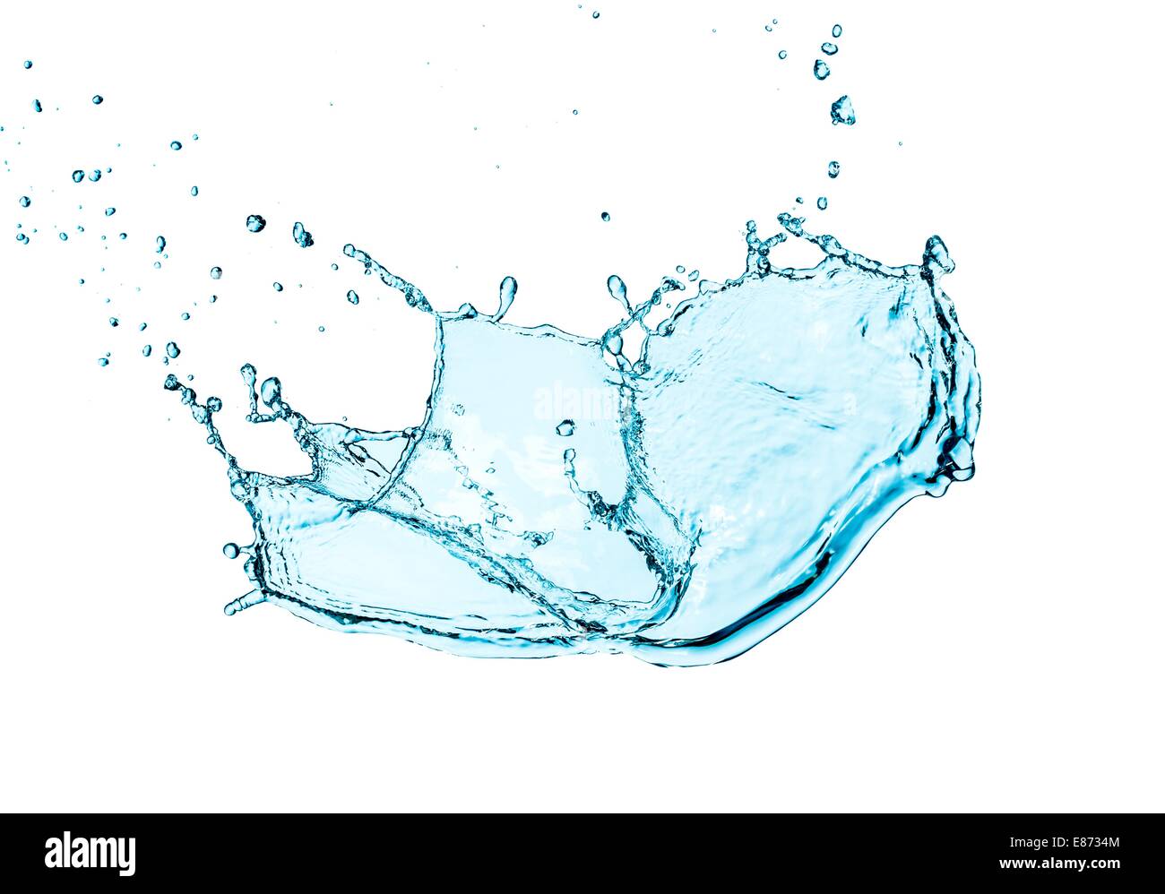 Abstract water splash isolated on white background Stock Photo - Alamy