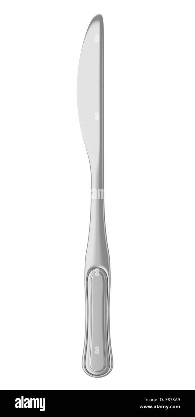 silver knife isolated on white background Stock Photo - Alamy