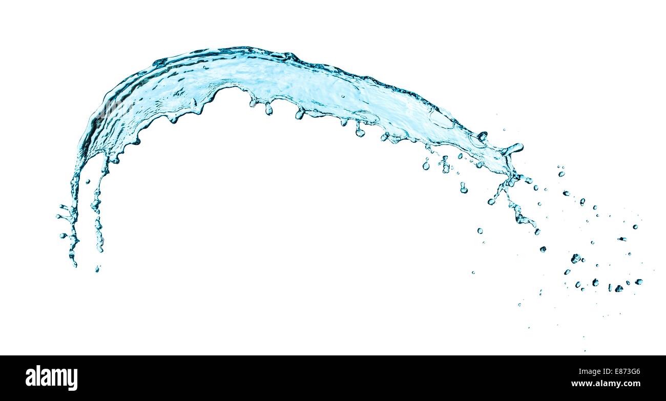 Abstract water splash isolated on white background Stock Photo - Alamy