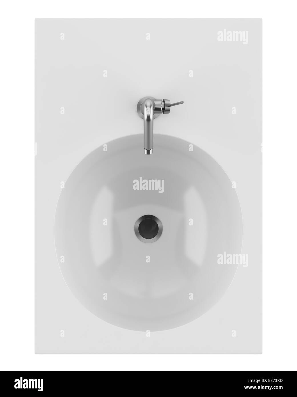 top view of ceramic bidet isolated on white background Stock Photo - Alamy