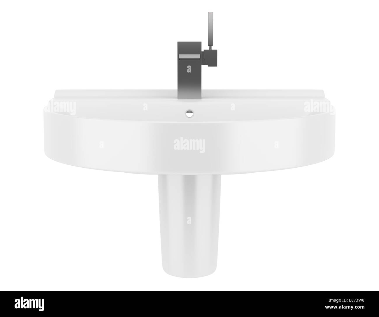 ceramic bathroom sink isolated on white background Stock Photo - Alamy