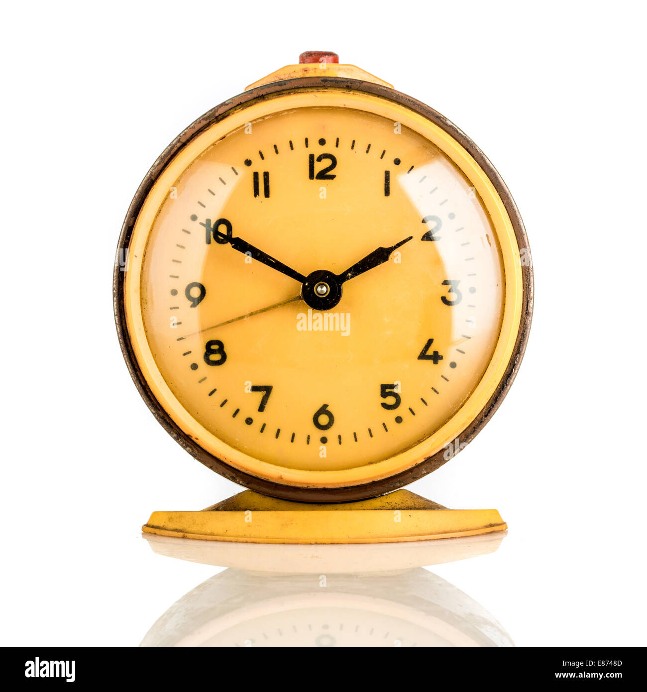 Old clock on a white background Stock Photo - Alamy