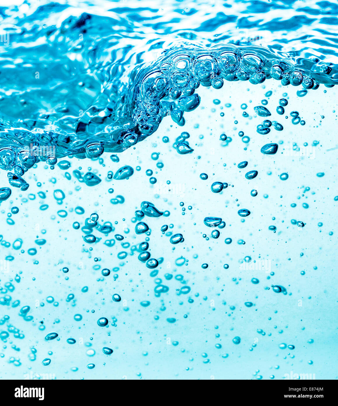 Many bubbles in water close up, abstract water wave with bubbles Stock ...