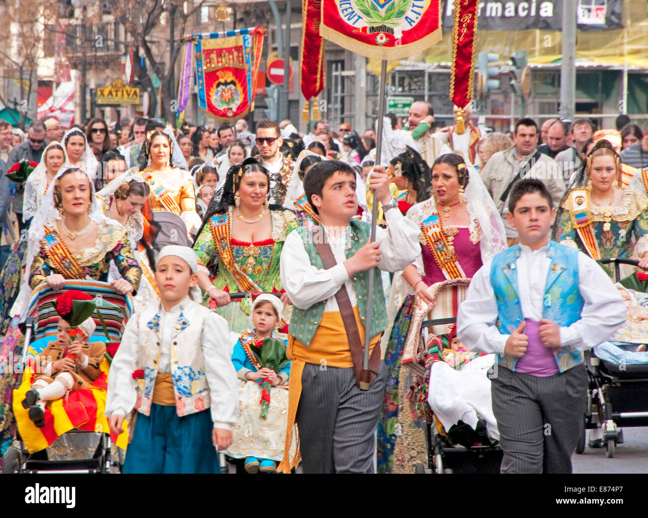 Las Fallas Festival parade Stock Photo - Alamy