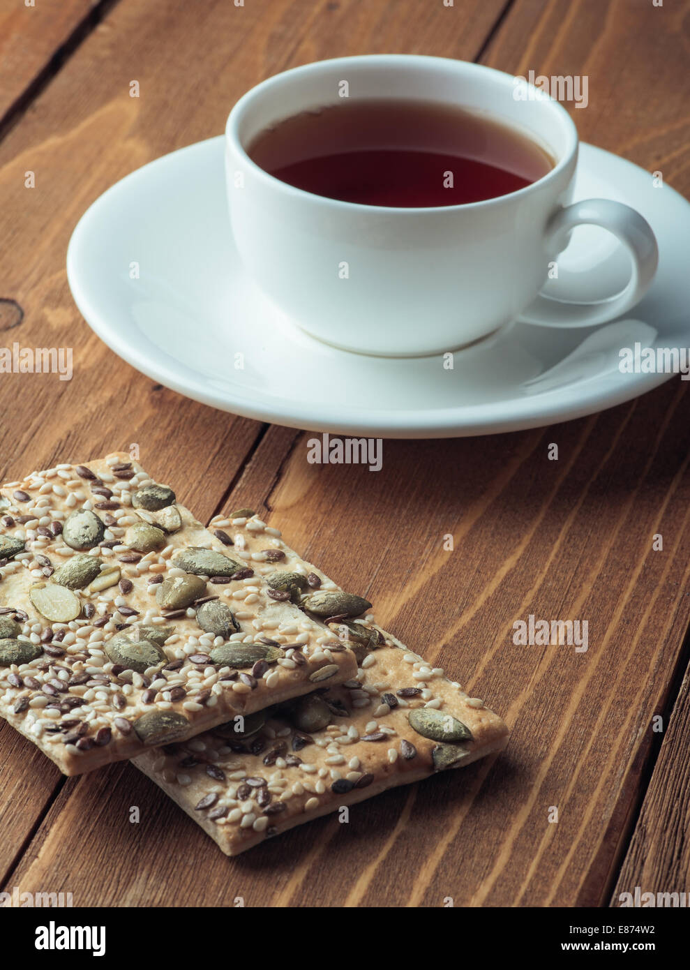 Tea and biscuits Stock Photo - Alamy