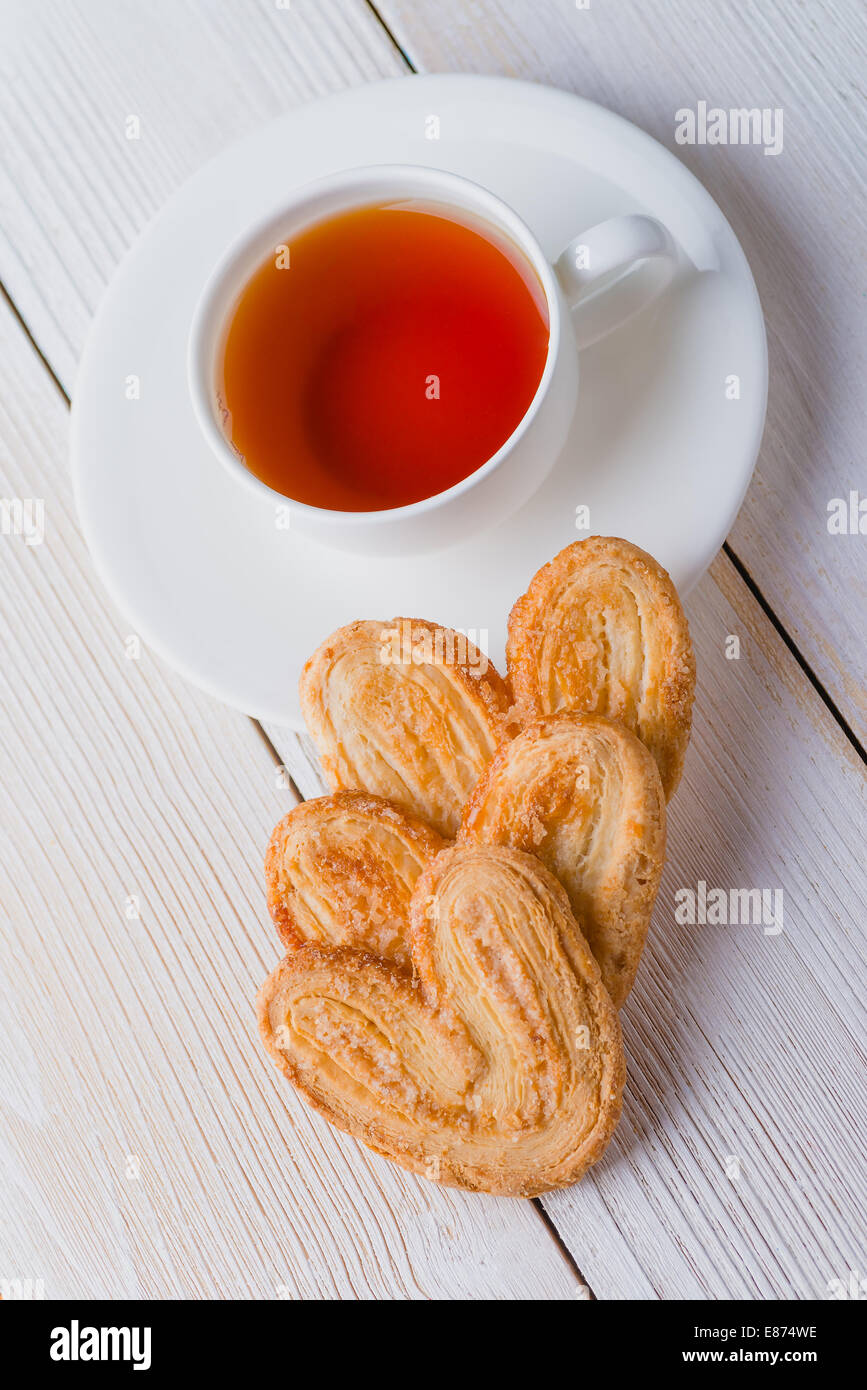 Tea and biscuits Stock Photo - Alamy